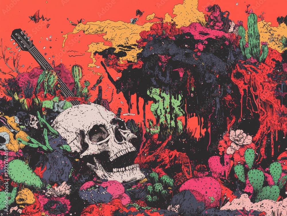 This design boasts a vibrant aesthetic with bold colors and Hispanic ...