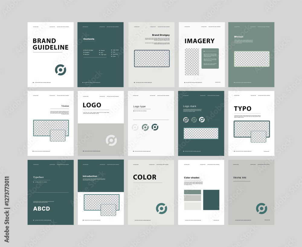 Стоковое векторное изображение «A4 Brand guidelines design template. A4 ...