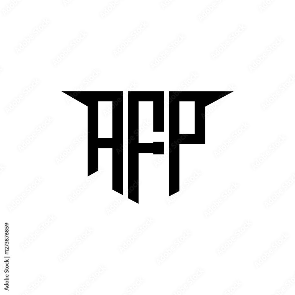 Stock-Vektorgrafik „AFP letter logo design with white background in ...