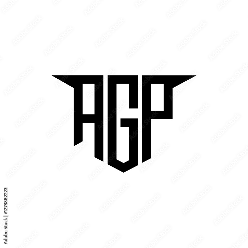 AGP letter logo design with white background in illustrator, vector ...