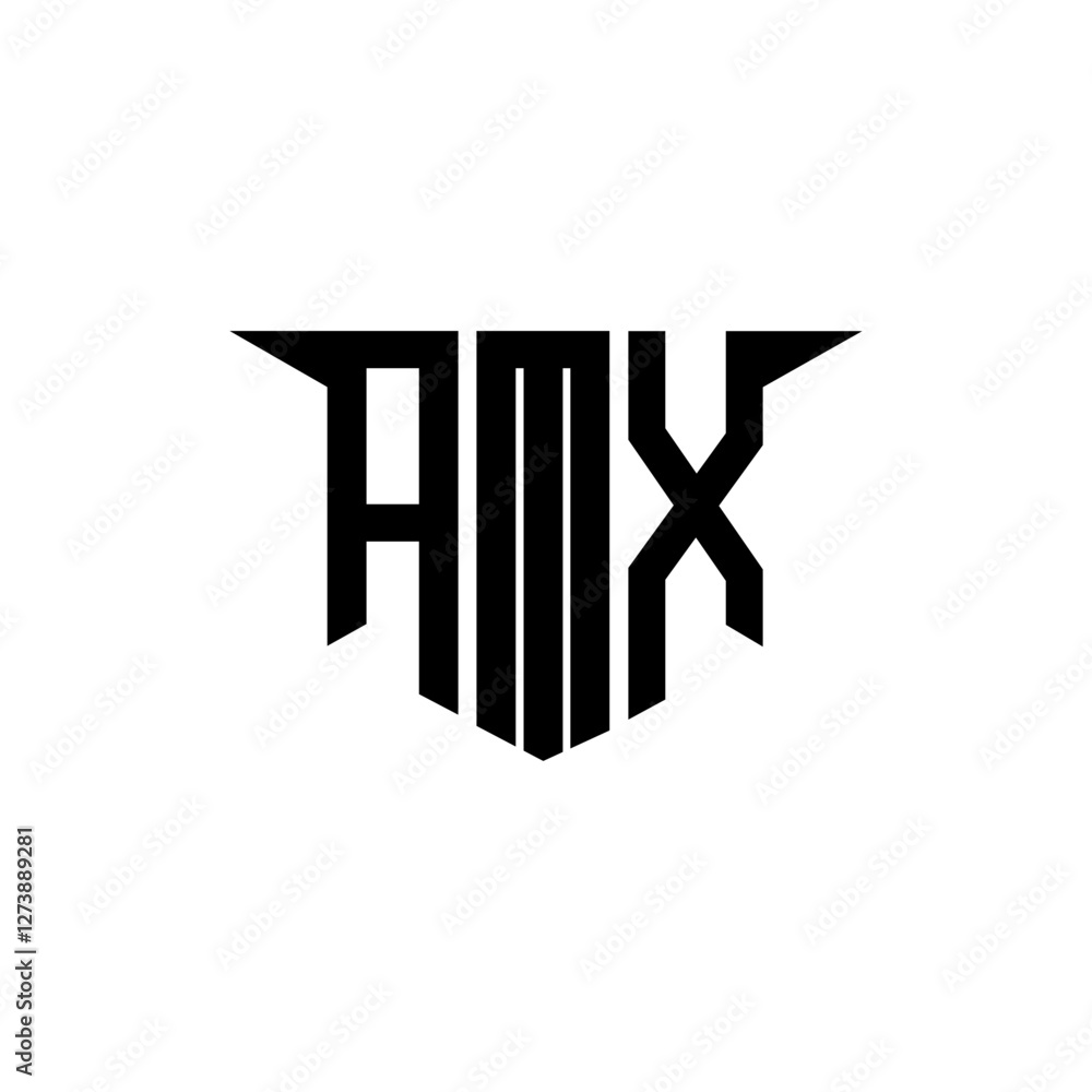 AMX letter logo design with white background in illustrator, vector ...