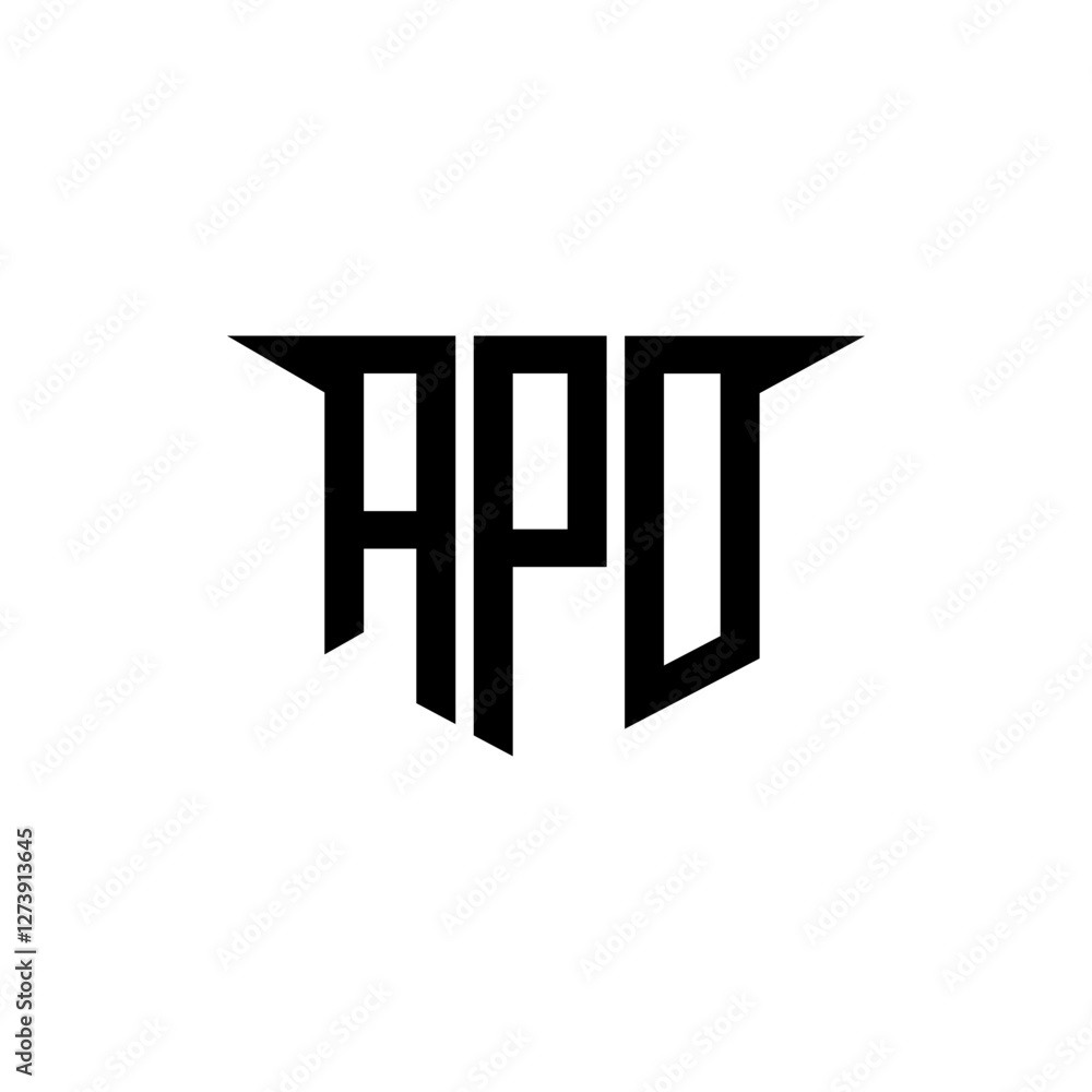 APD letter logo design with white background in illustrator, vector ...