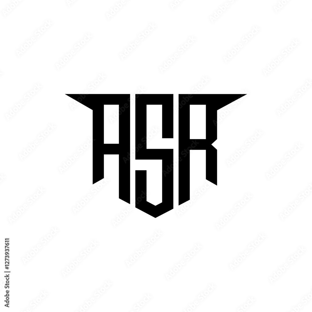 ASR letter logo design with white background in illustrator, vector ...