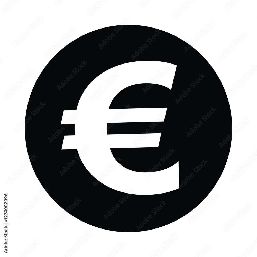 Mobile Euro Currency Symbol (€) Vector Icon High-Quality Euro Sign ...