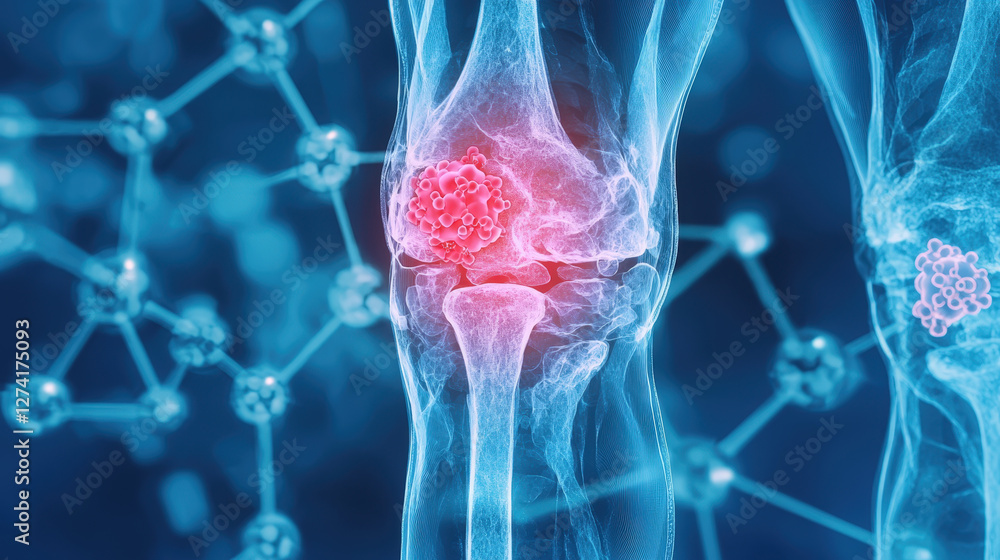 Radiology and X-Ray Scans for Inflammation Diagnosis. X ray of knee ...
