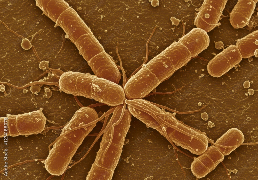 High-Resolution SEM Image of Yeast Cells, Highlighting the Structure of ...