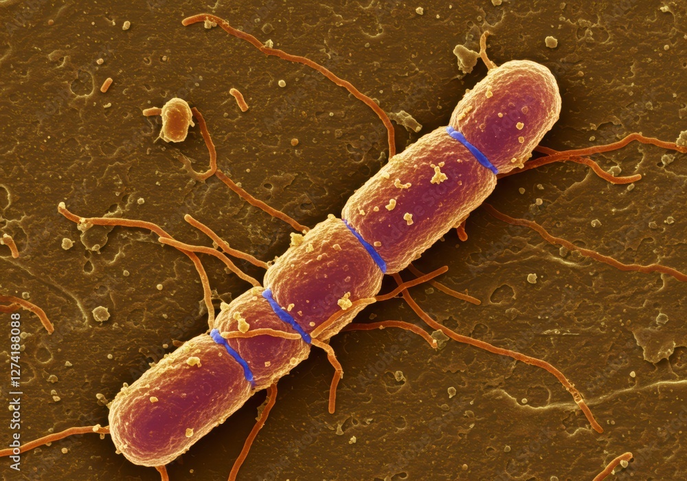 High-Resolution SEM Image of Yeast Cells, Highlighting the Structure of ...