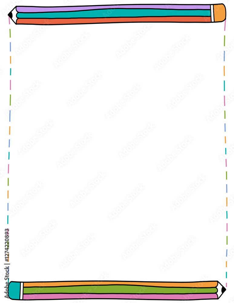 School supplies border clipart. Back to school border. Educational ...