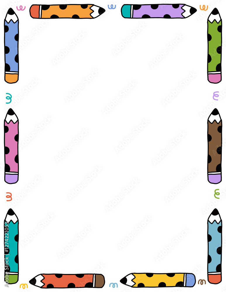 School supplies border clipart. Back to school border. Educational ...