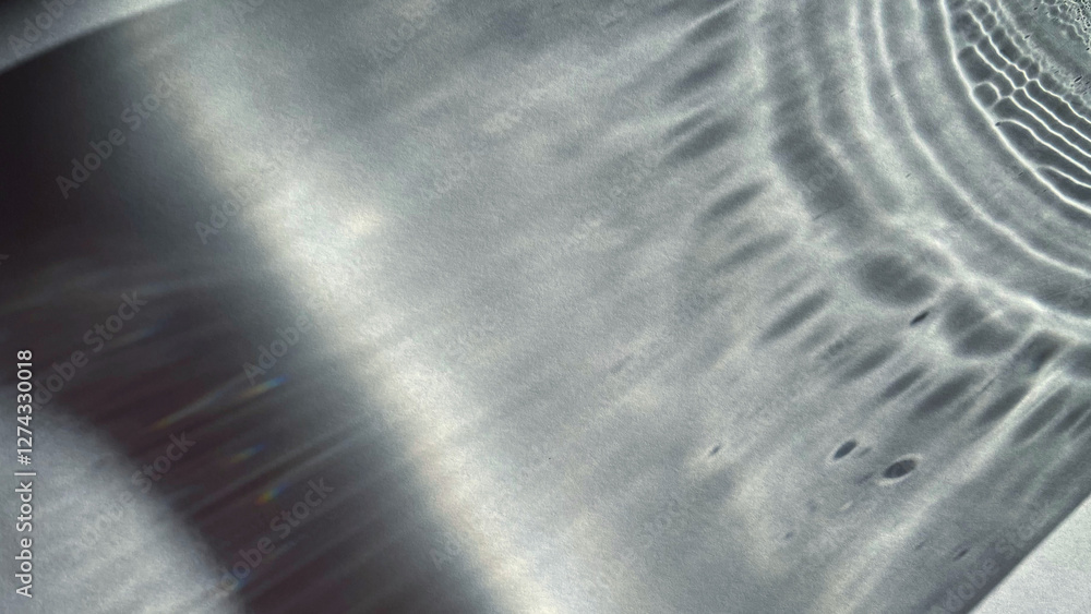 Sunlight casting on a white paper surface trough clear glass. Light ...