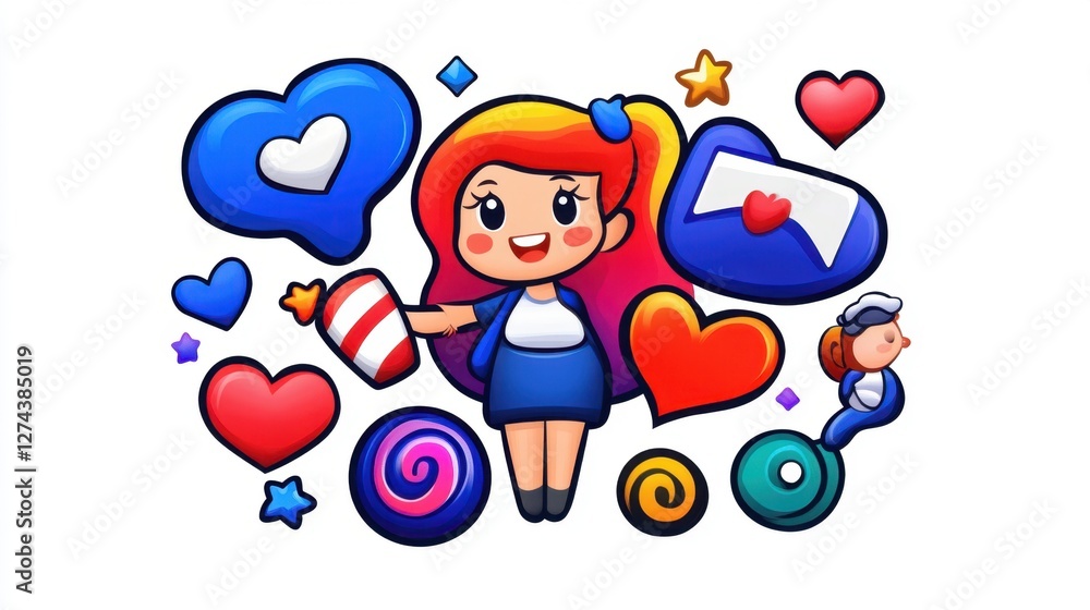 Ilustración de Stock Influencer Marketing Magnet. A marketing campaign ...