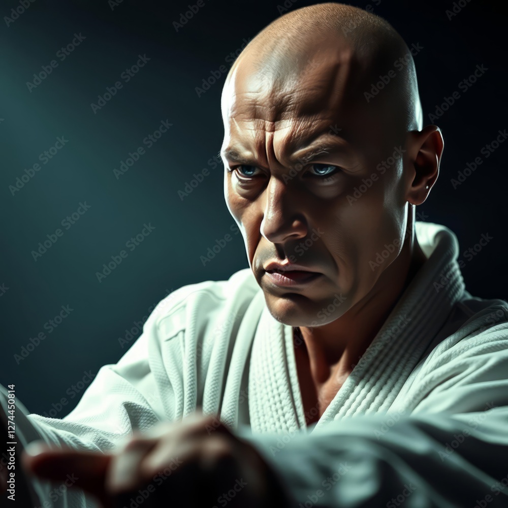 Photo Stock White male judo athletes martial arts athletes of east ...