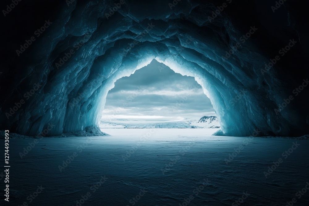 Dramatic collapse of ice caves glacier region environmental impact ...