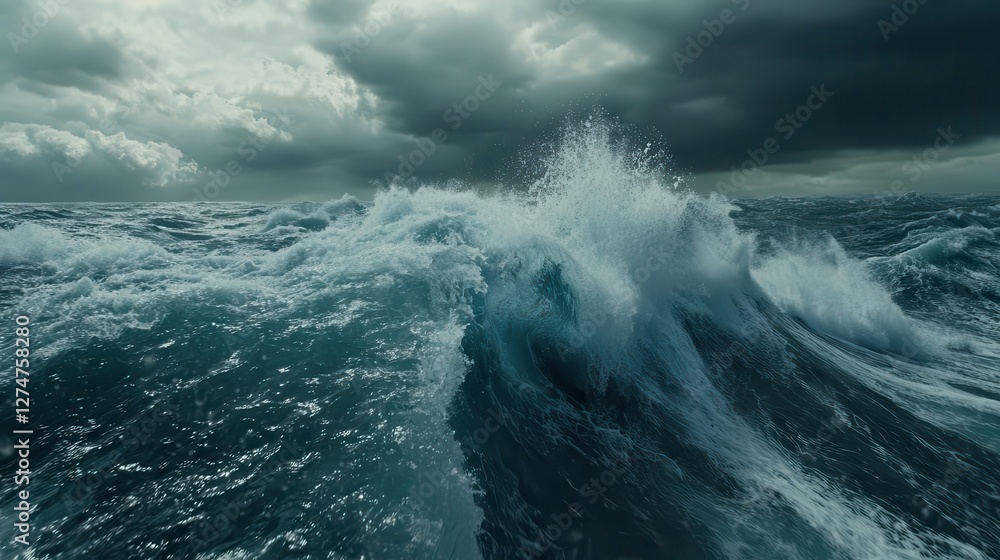 Epic Massive Blue Ocean Wave in Full Surge Captured in Stunning Detail ...