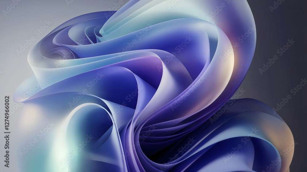 Futuristic Fluidity: A Windows 11-Inspired Abstract Design with Smooth ...
