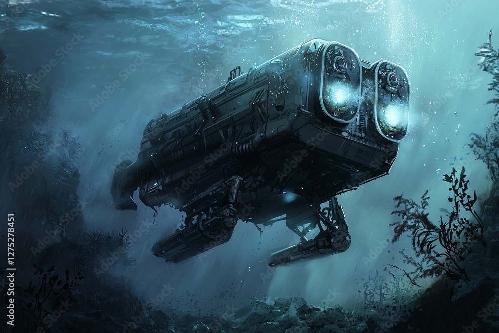 Robotic deep-sea explorers equipped with sophisticated sensors and ...