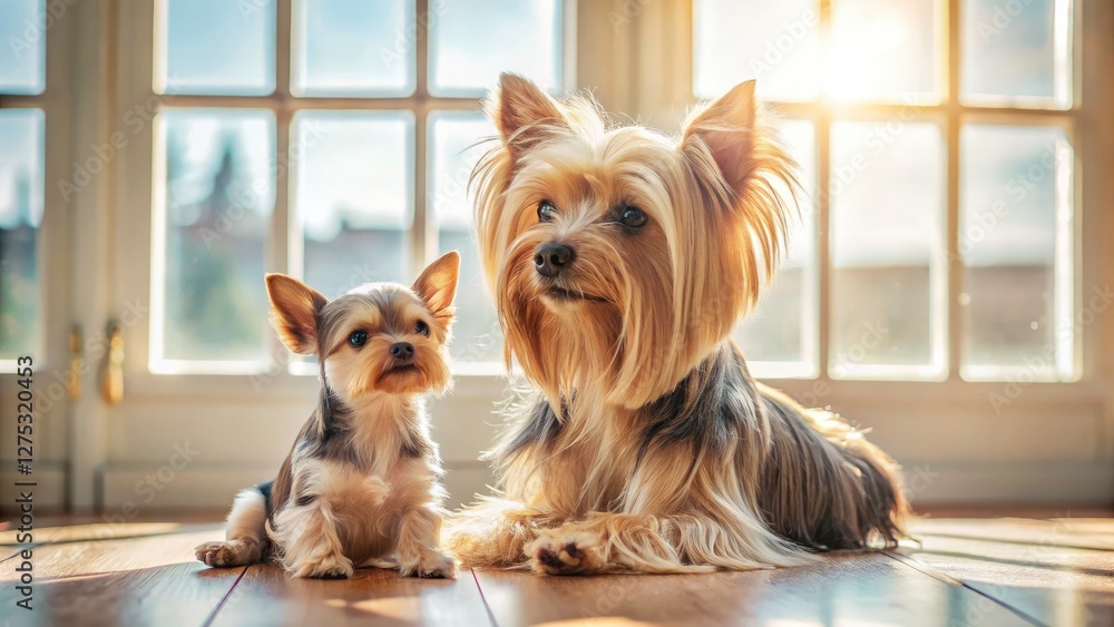 Adorable Yorkie puppies and their loving mother: heartwarming ...