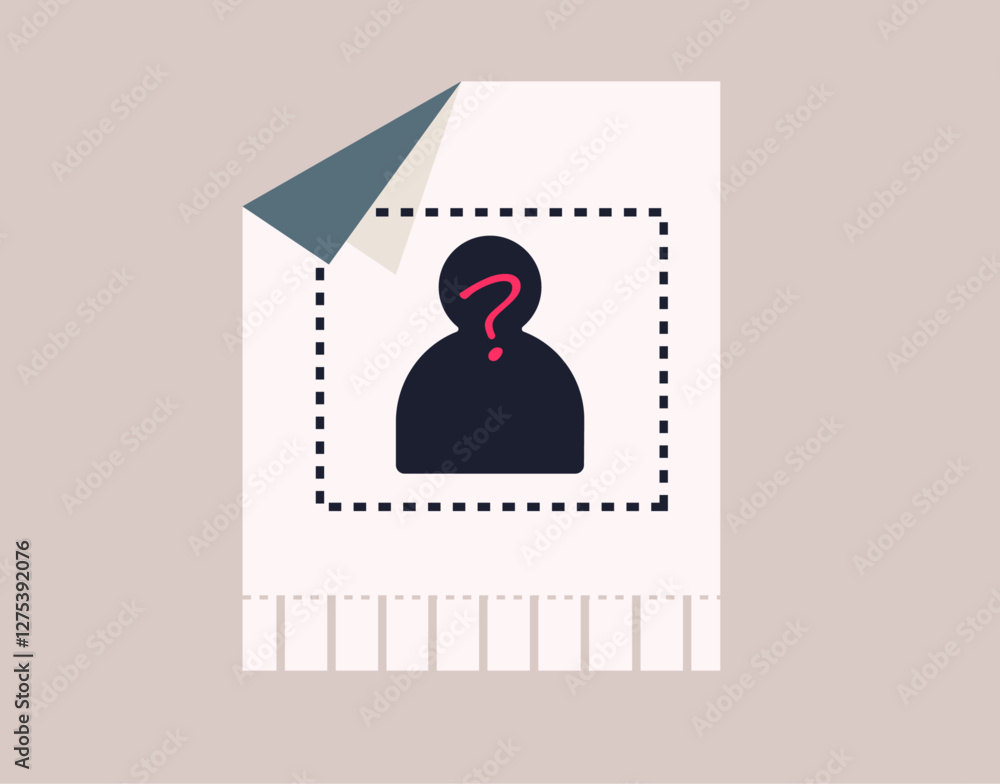 Vector de Stock The missing anonymous people poster flyer illustration ...