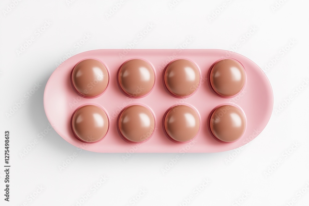 Pretty in Pink: Oval Plastic Tablet Packaging Mockup - Perfect for ...