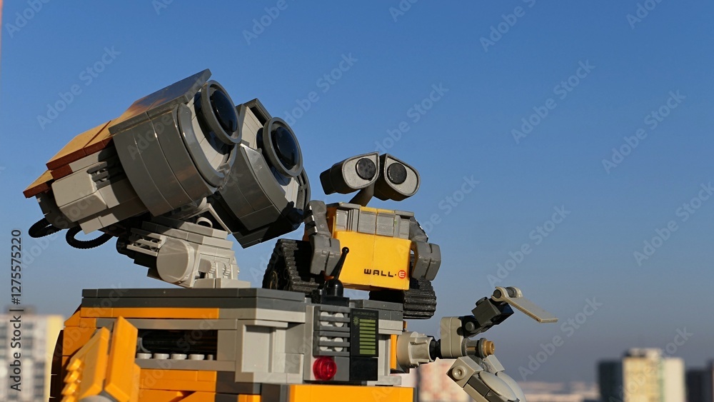 LEGO Wall-E robot model from Disney Pixar science fiction movie of the ...