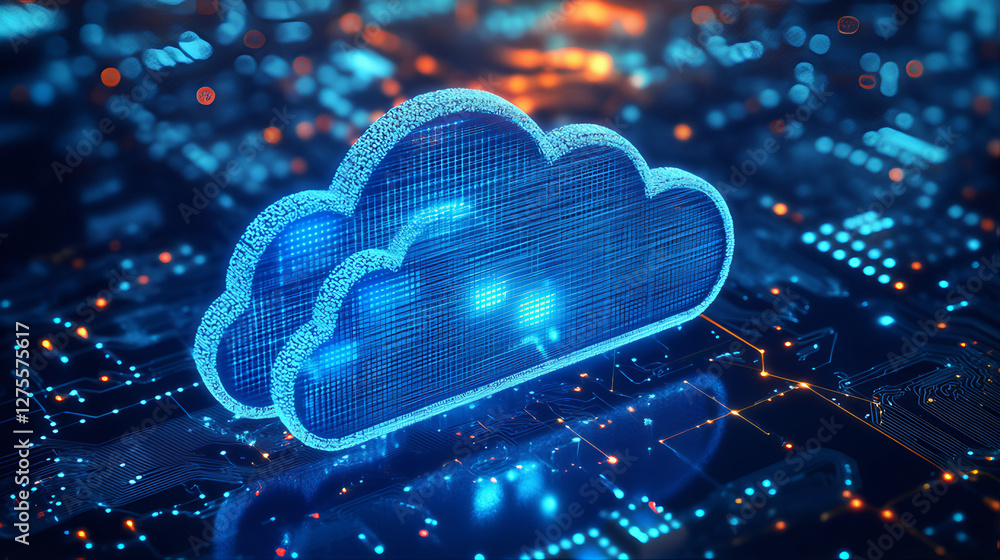 Server room data clouding network. data cloud, data mining illustration ...