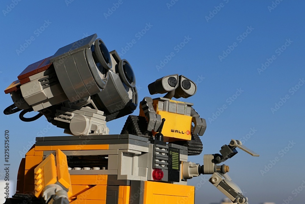 LEGO Wall-E robot model from Disney Pixar science fiction movie of the ...