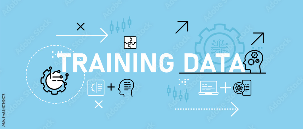 Training data conceptual AI artificial intelligence smart learning ...