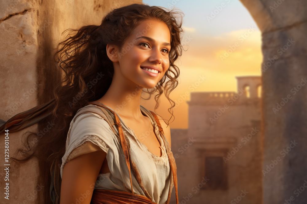 Women in Ancient Greece: Dressed in Traditional Toga, Representing ...