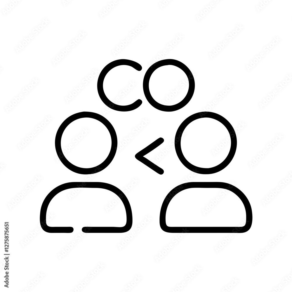co signer icon, co signer line art - simple line art of co signer ...