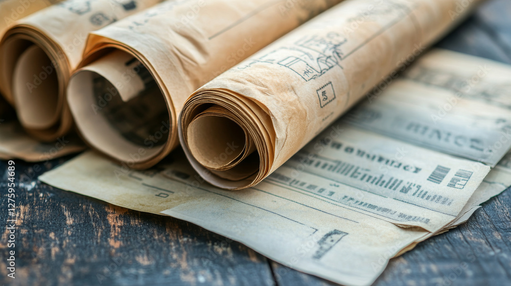 Payment receipts set isolated on background. Vector realistic ...