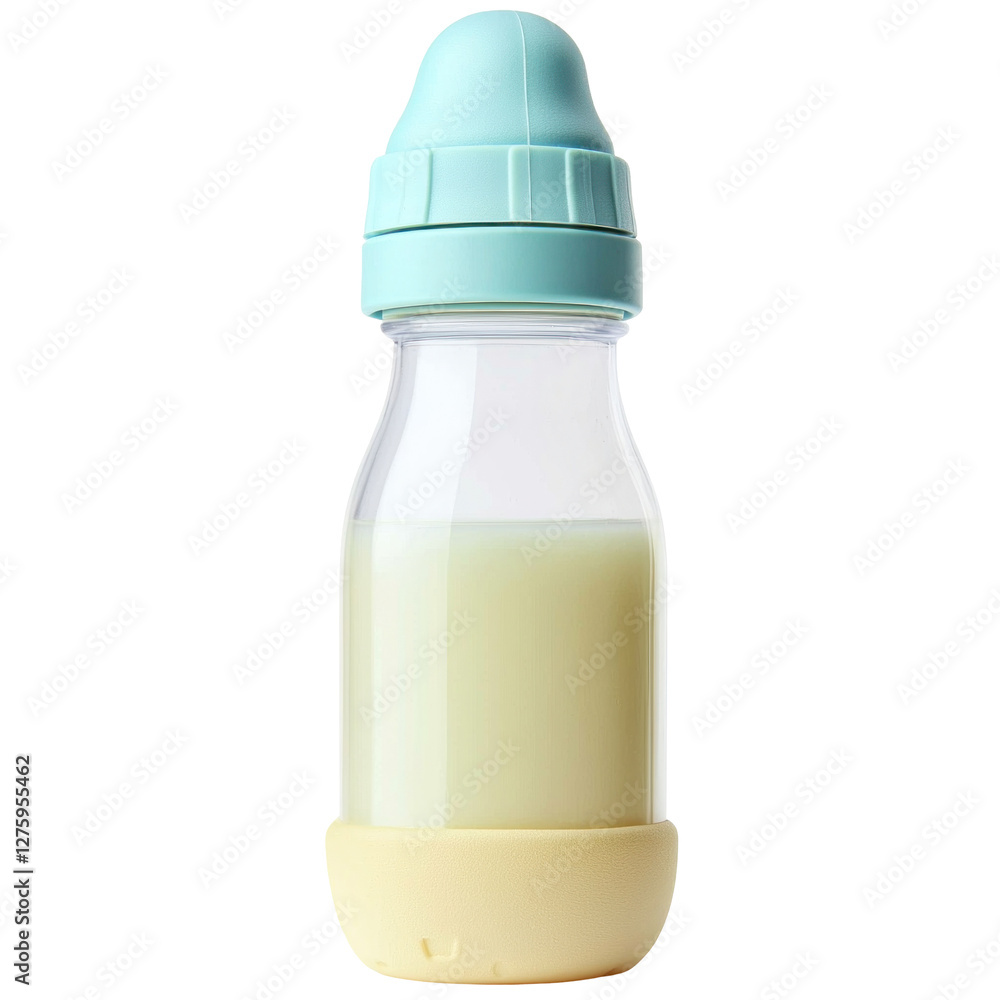 Baby bottle filled with milk on a clean background (1) isolated on png ...