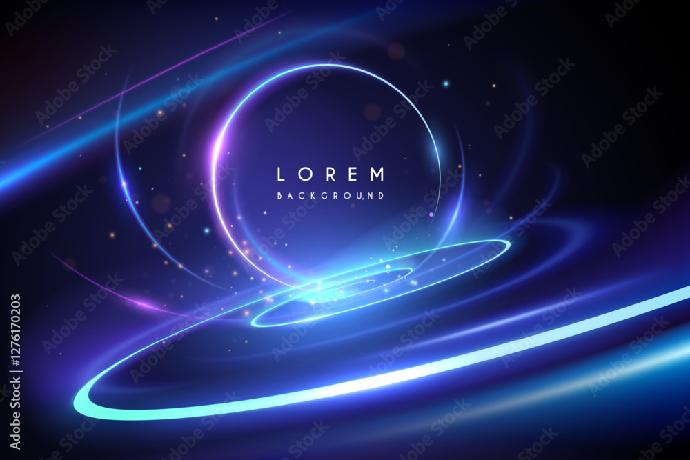 Motion circle light effect with sparks Stock Vector | Adobe Stock