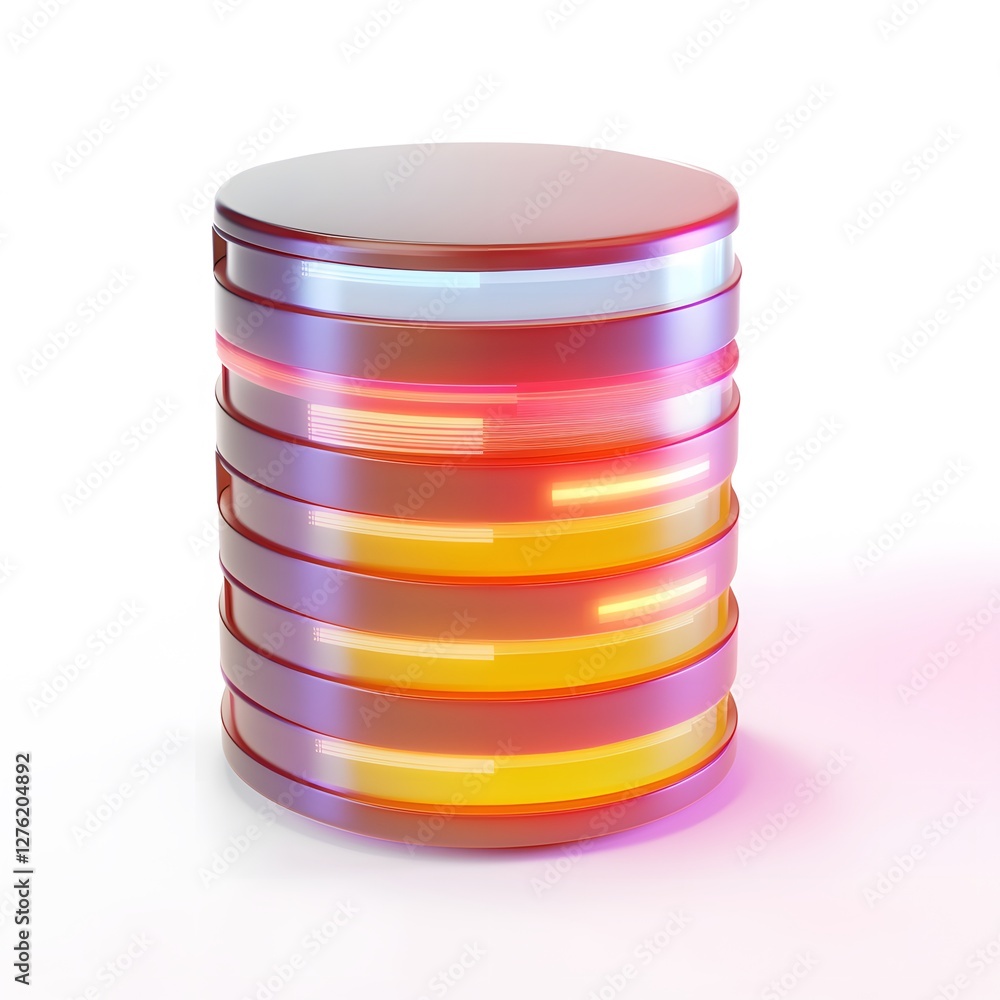 Vibrant led stack display modern art exhibit digital installation urban ...