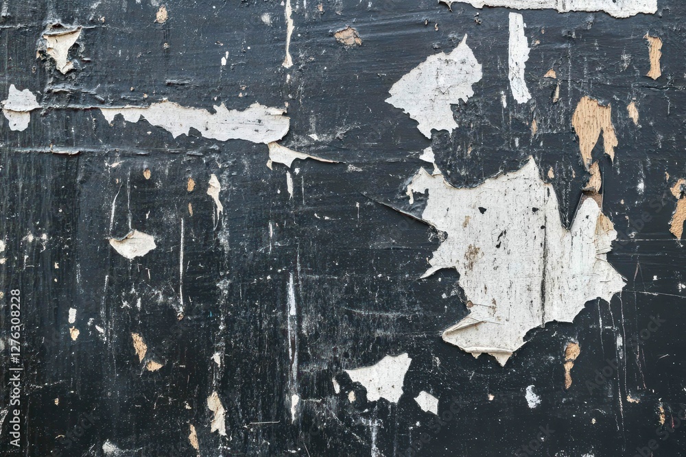 Black Weathered Board Texture with Faded White Paint Surface Revealing ...