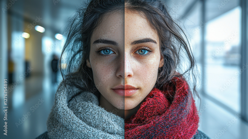 Comparison between a real person and their deepfake version highlights ...