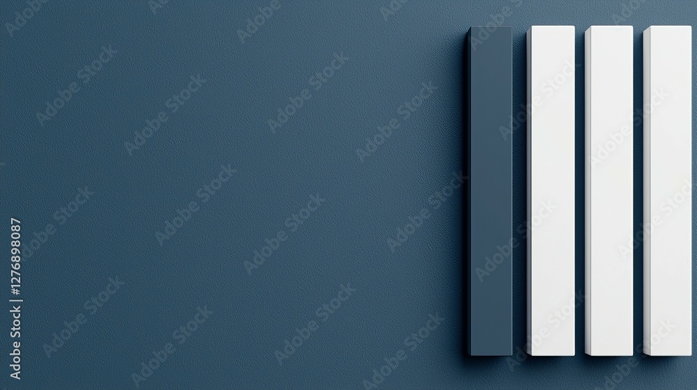 Sleek Modern Rectangular Prisms on Leather Texture Background, Minimalist Design for Web and Ads ...