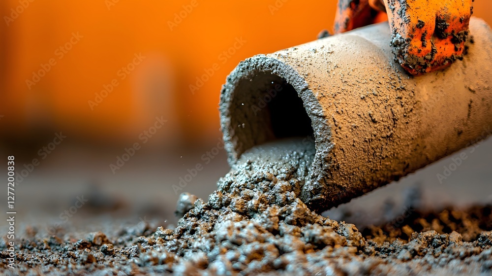 Pouring cement into a steel reinforced concrete column mold a crucial ...