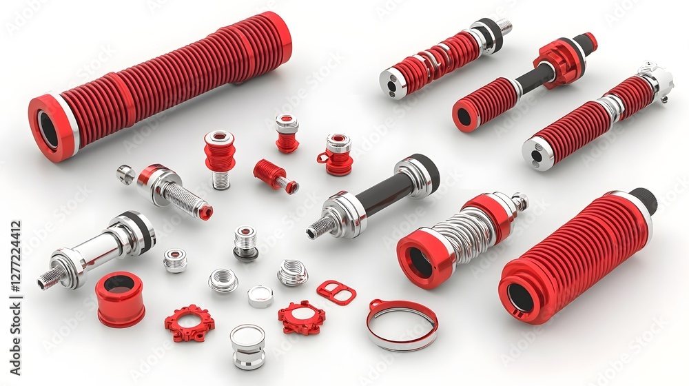 Collection of fire hose connectors and accessories in various sizes and ...