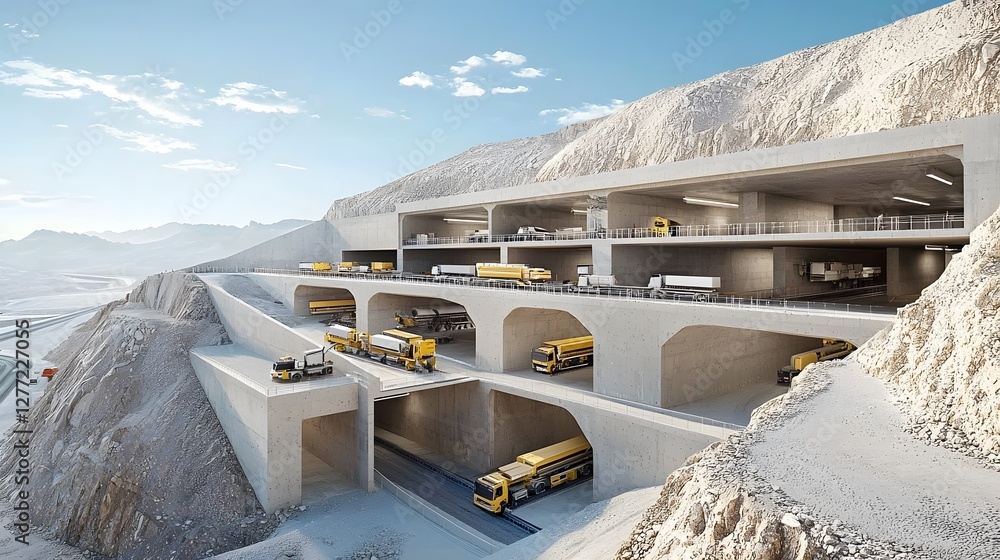 Detailed cross section diagram showcasing the intricate layout of a ...