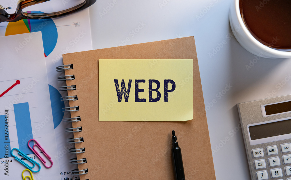 There is sticky note with the word WebP. It is as an eye-catching image ...