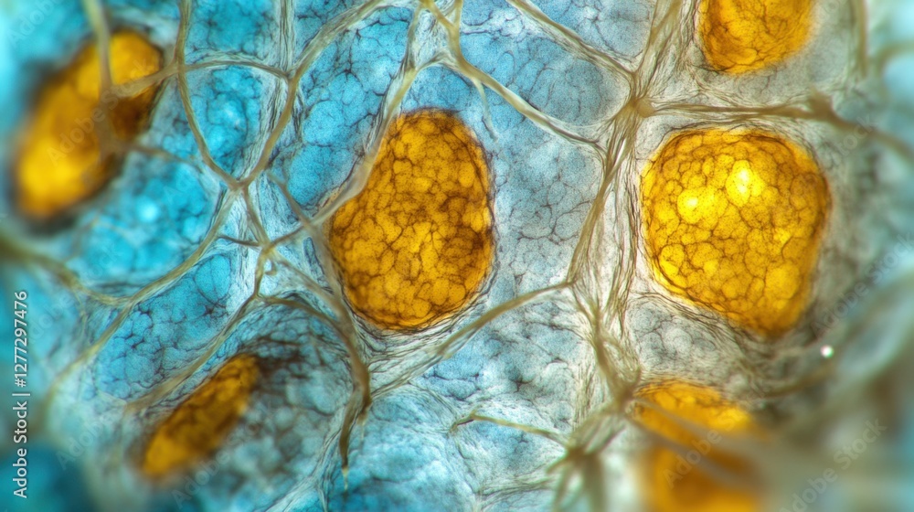 Aging cells in a clinical laboratory setting under a microscope ...