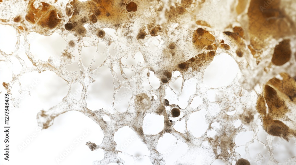 Aging cells under a microscope in a research lab. Featuring cellular ...