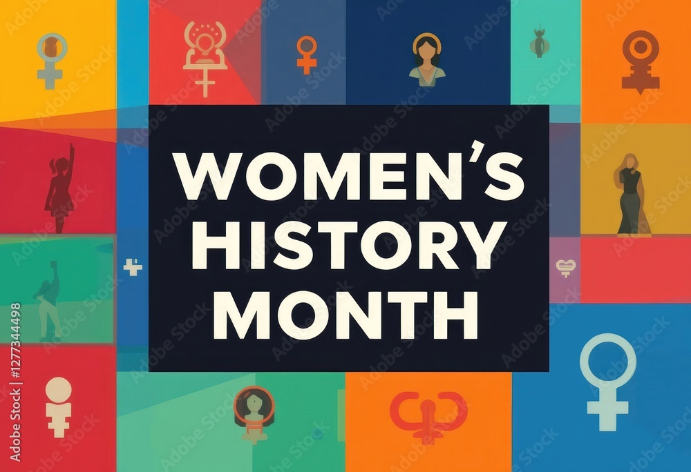 Celebrating Women's History Month with Empowering Symbols and Colorful ...