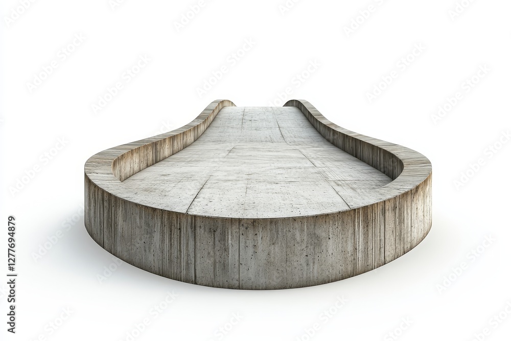 Concrete Pathway Bridge Design - Modern curved concrete bridge pathway ...