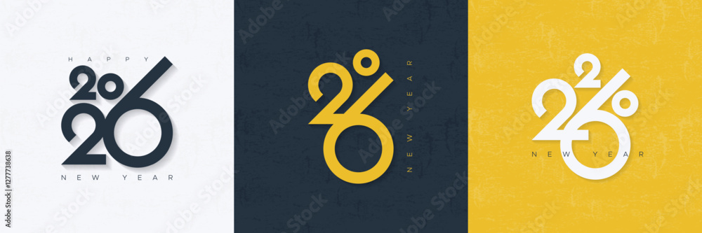 Stockvektorbilden Typography logo of numbers 2026 for 2026 symbol ...