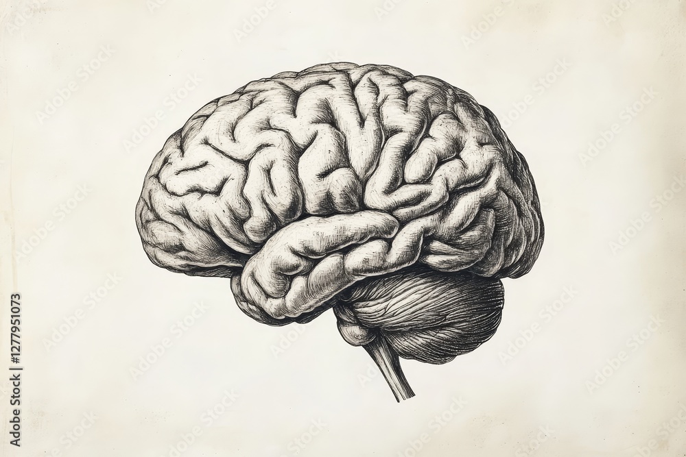 Ilustración de Stock Detailed hand drawn anatomical sketch of the human ...