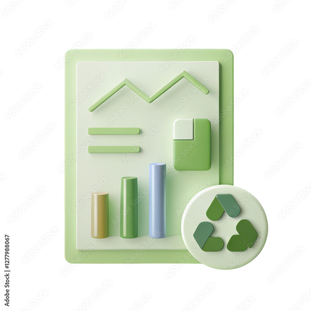 sustainability report concept, Sustainability trends report with green ...
