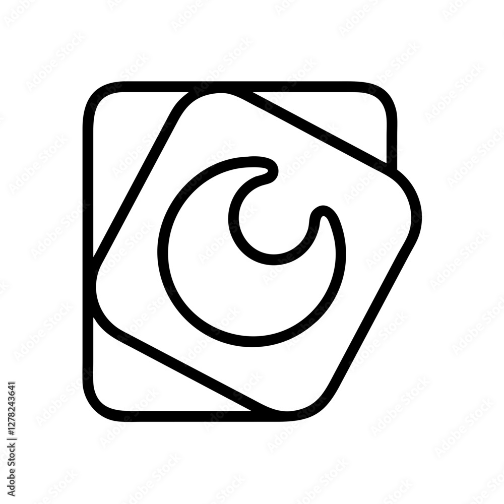 canva icon, canva line art - simple line art of canva, perfect for ...