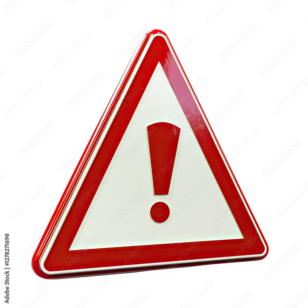 Warning sign icon on transparent background, PNG, for alerting critical ...