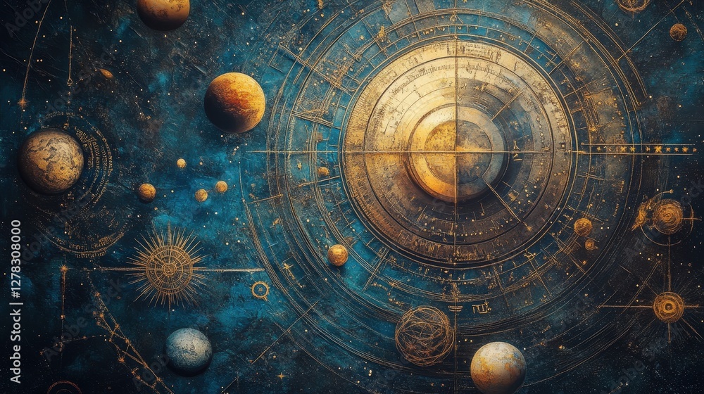 astrological houses chart with planets and zodiac signs, highlighting ...